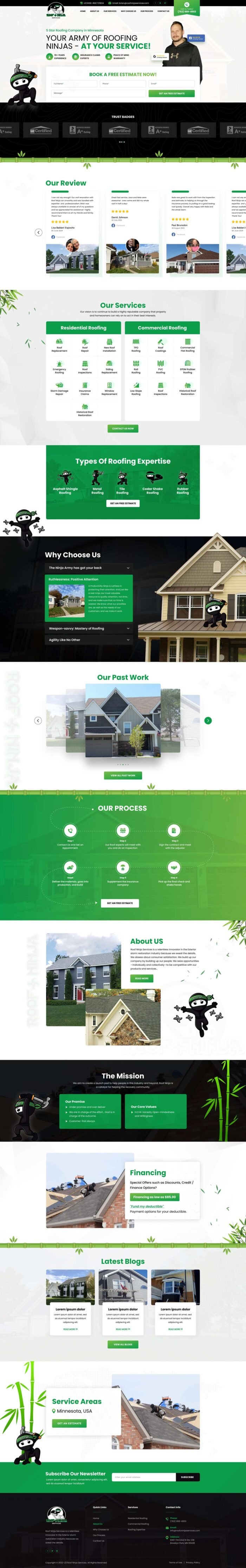 Ninja Roofing. - 99coders